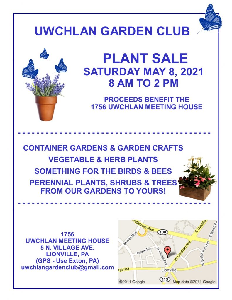 2021 Plant Sale Poster - Uwchlan Garden Club